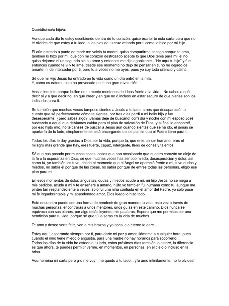 Carta Maria | PDF | Amor