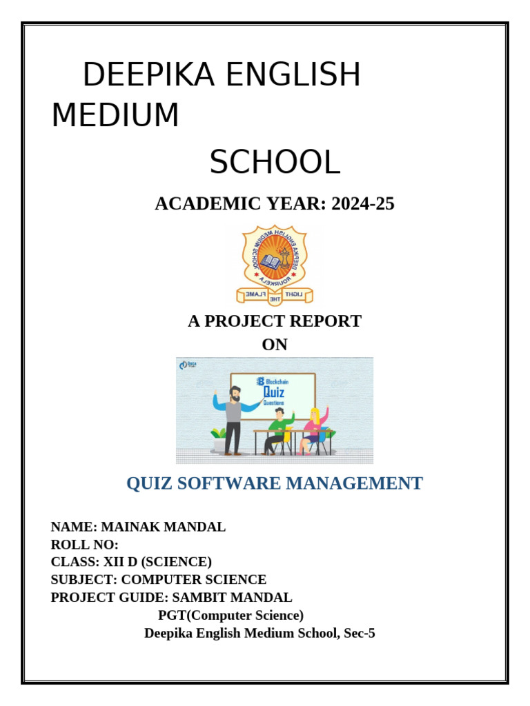 Quiz Software Management System | PDF | Programming | Computer Program Quiz Software Management System | PDF | Programming | Computer Program