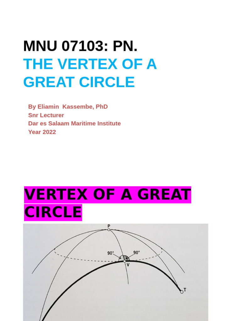 Vertex of a Great Circle Explained | PDF | Triangle | Geometric Shapes
