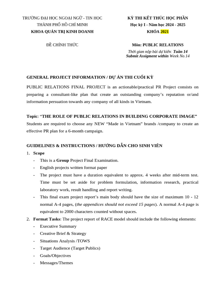 PR Final Project Examination 2024-2025 | PDF