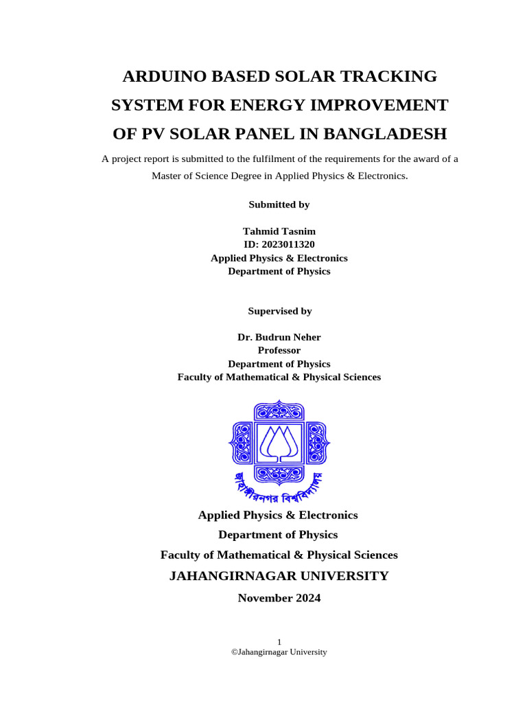 Arduino Solar Tracker for PV Efficiency | PDF | Photovoltaics | Solar Panel