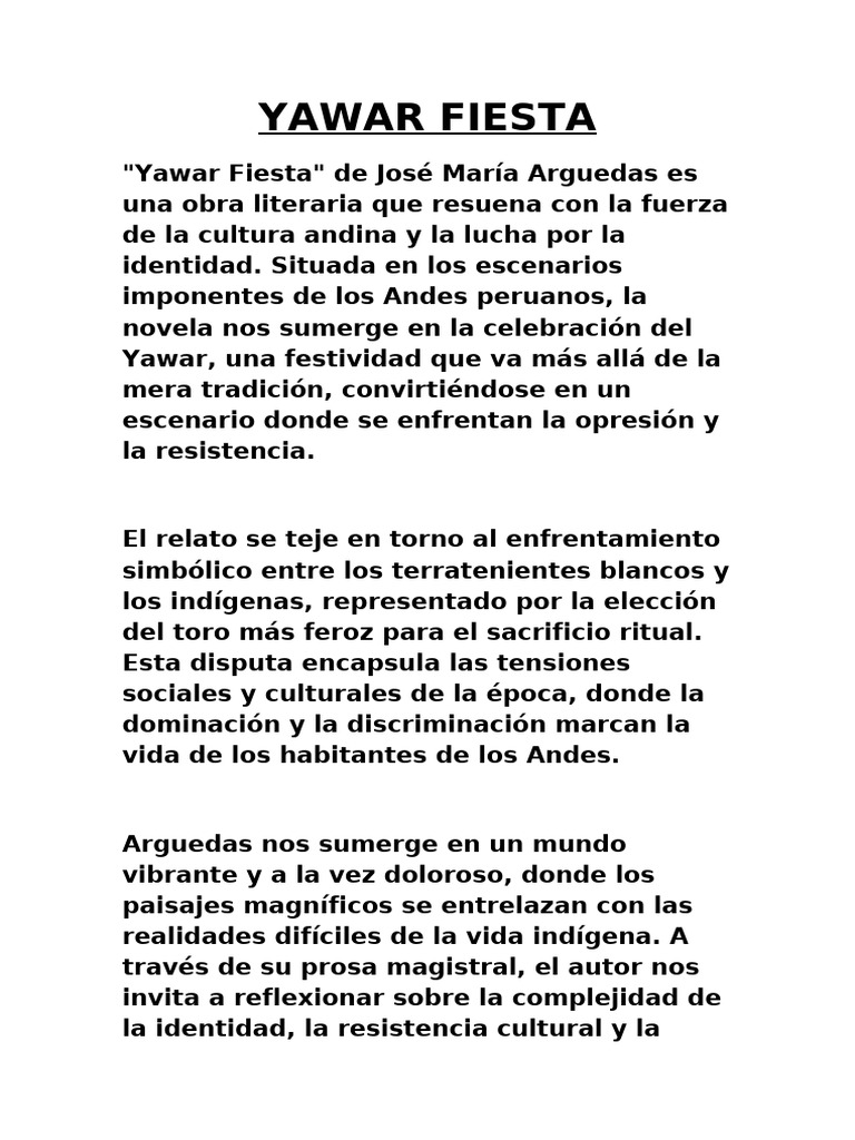 Yawar Fiesta | PDF