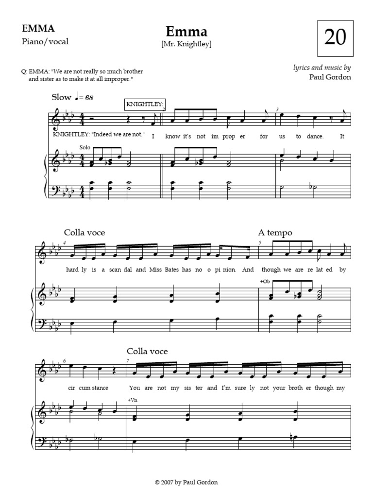 Emma From Emma - Sheet Music | PDF