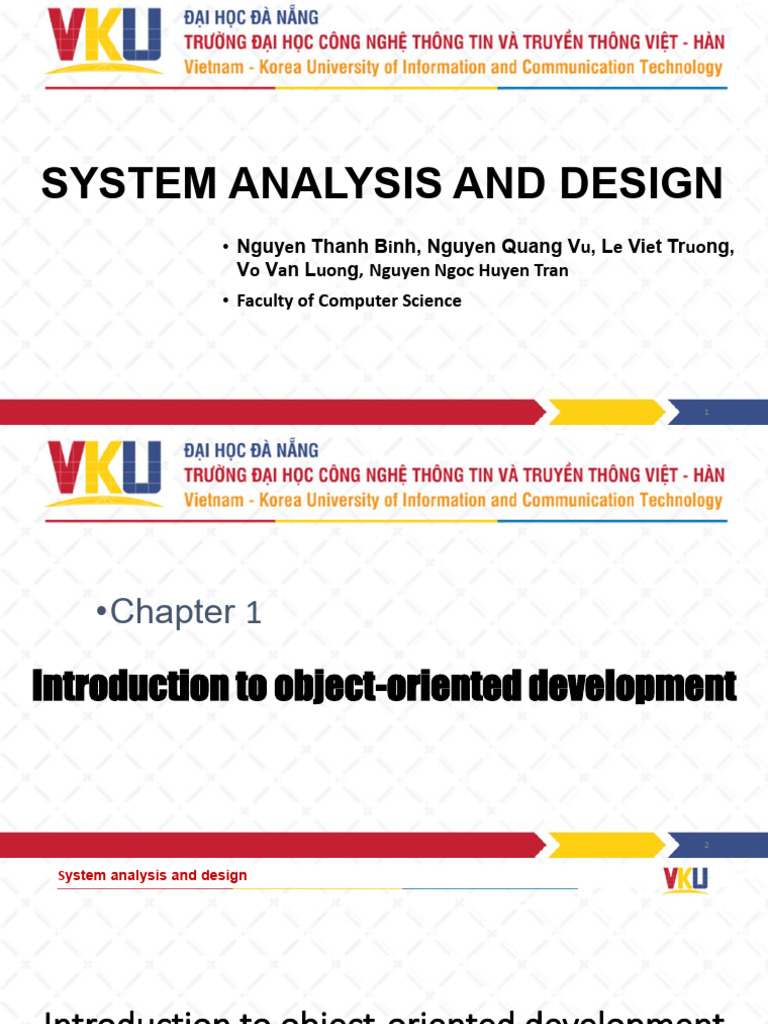 Sad Ch1 Introduction To Object Oriented Development Pdf Class Computer Programming Area