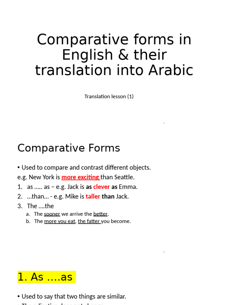 Comparative Forms | PDF | Linguistics | Languages
