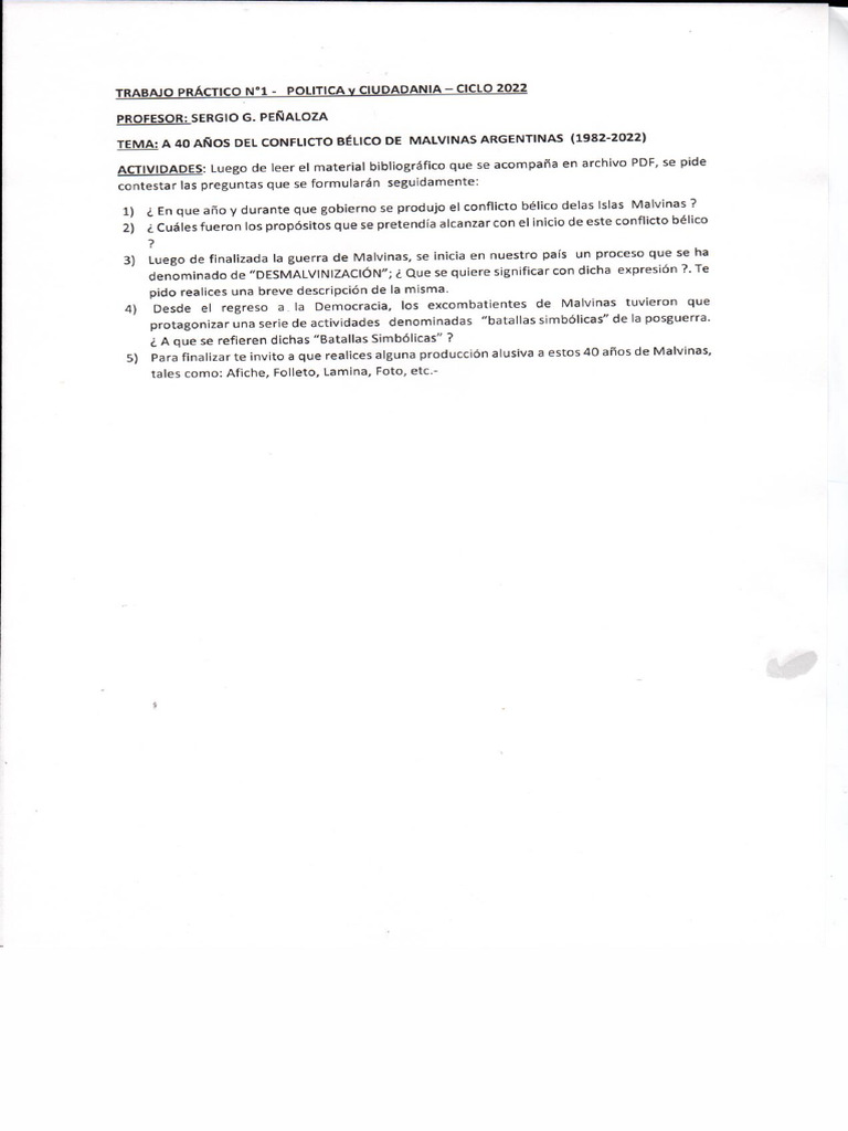 Pyc 40 Años Malvinas | PDF