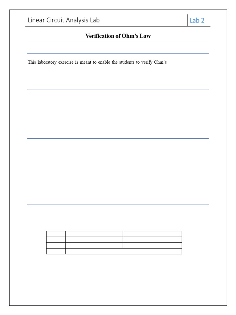 Lab 02 (2) | PDF | Voltage | Electrical Network