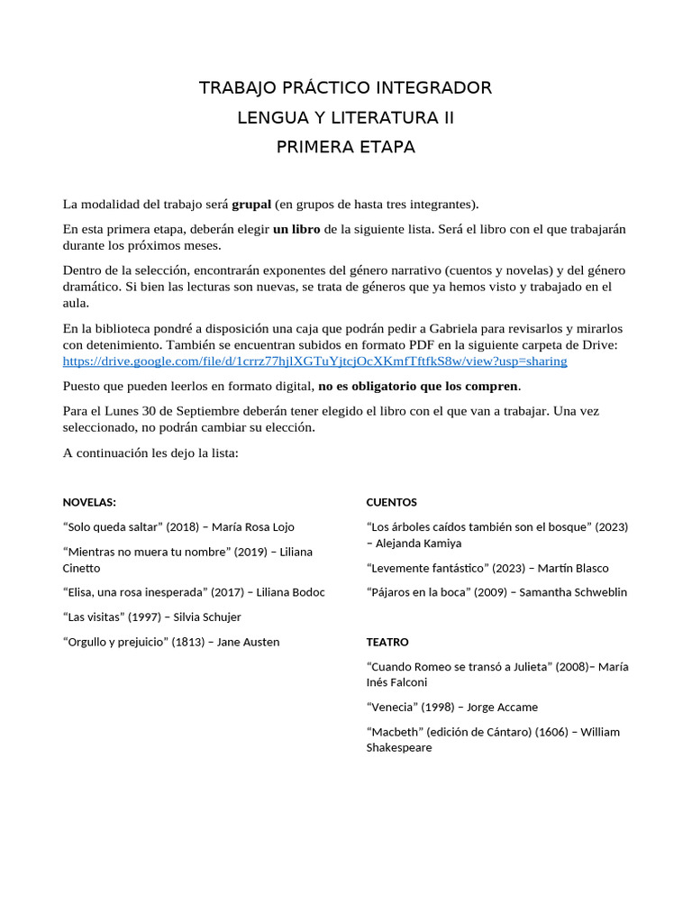 Trabajo Práctico Integrador | PDF