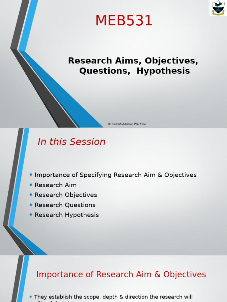 Developing Research Aims Objectives | PDF | Hypothesis | Violence
