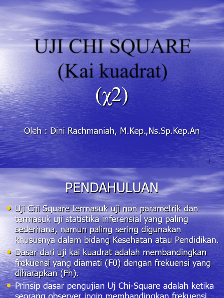 Uji Chi Square: Panduan dan Contoh | PDF