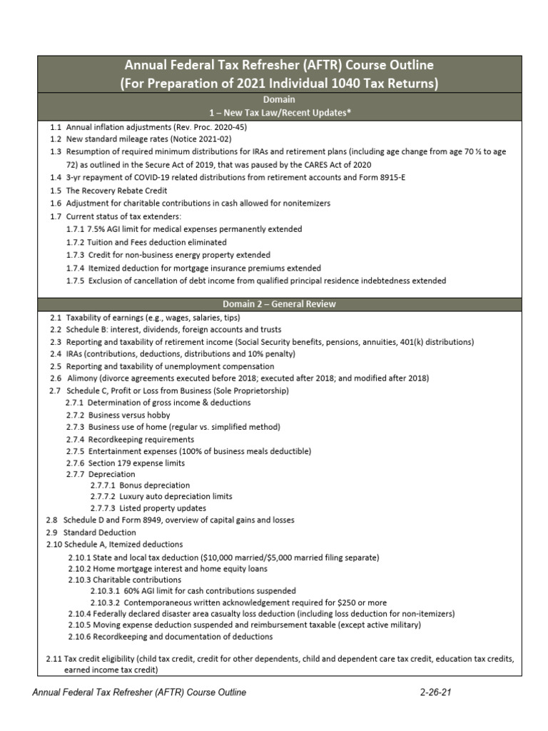 Approved Rpo Aftr Course Outline | PDF | Cost Of Living | Tax Deduction