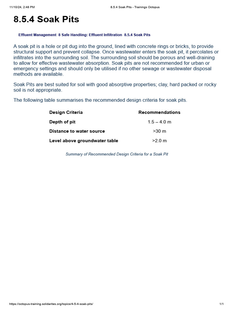 8.5.4 Soak Pits - Trainings Octopus | PDF