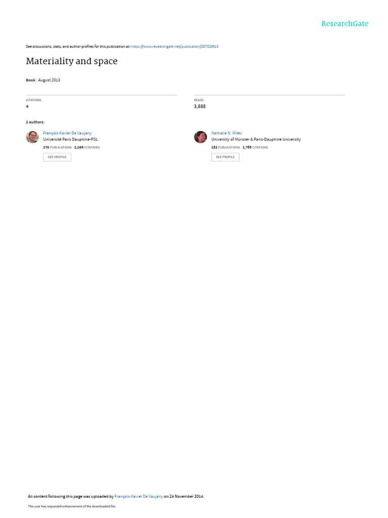 Sample Chapter Materiality and Space | PDF | Sociology | Space