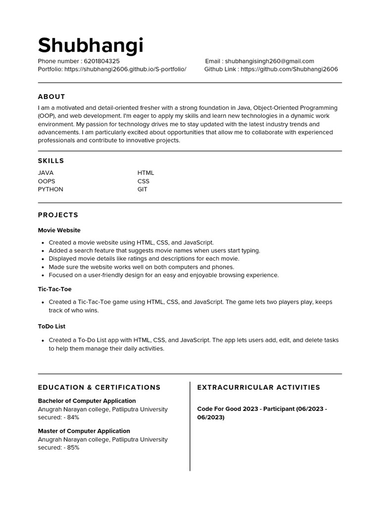 Resume Surbhi | PDF | Computers