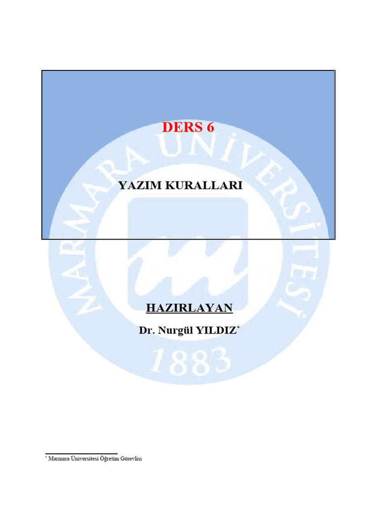 TRD 121 Ders 06 | PDF