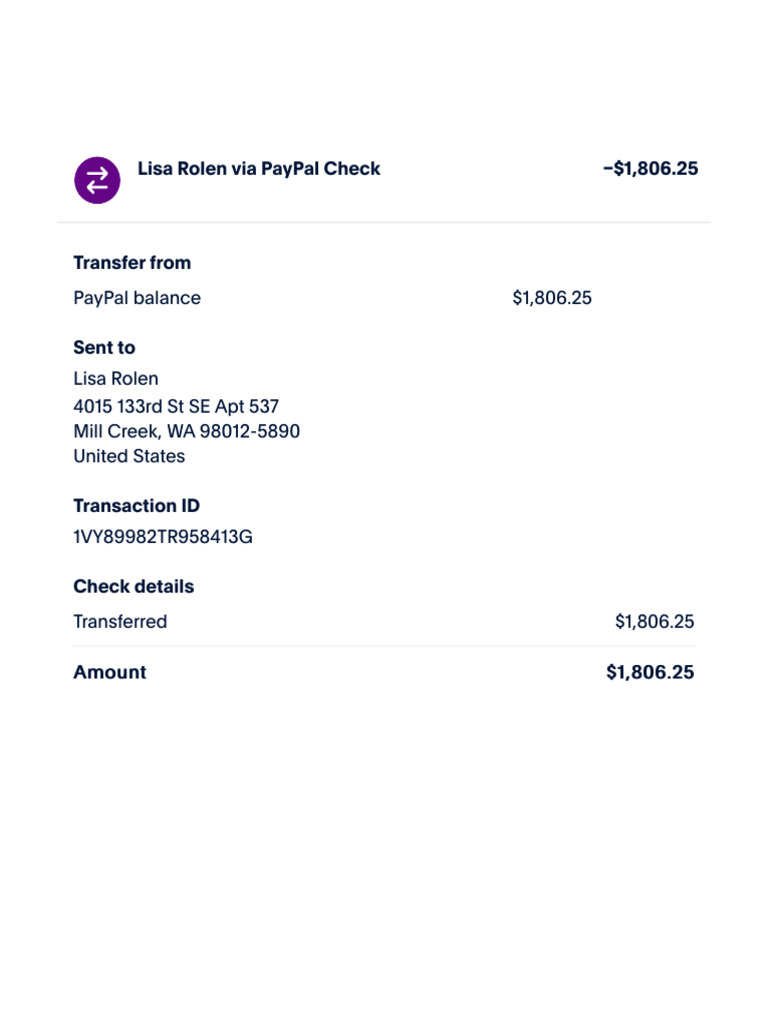 PayPal - Transaction Details | PDF