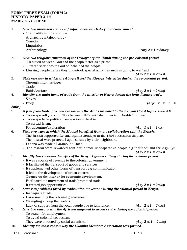 Hist 1 MRK | PDF | Kenya | Crimes