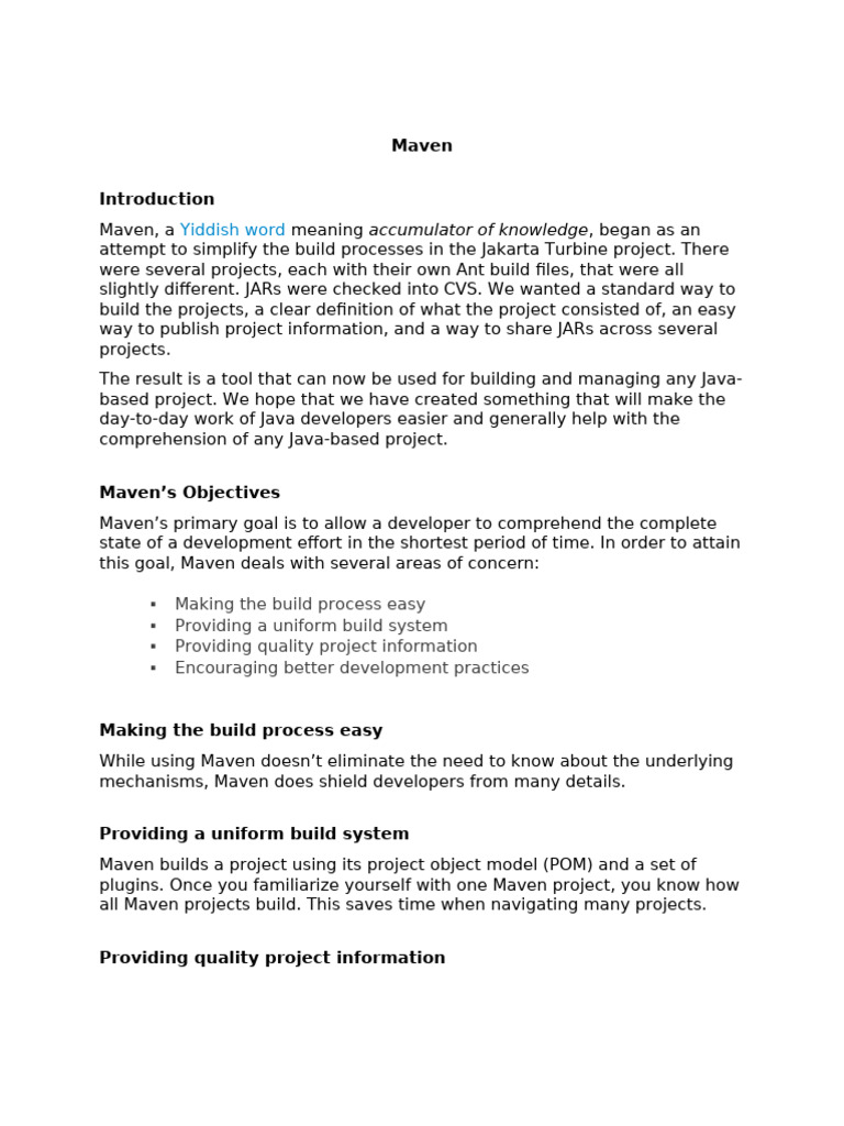Maven | PDF | Software Engineering | Computing