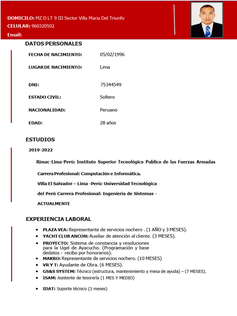 CV 2024 IDAT | PDF | Crecimiento personal y profesional | Derecho