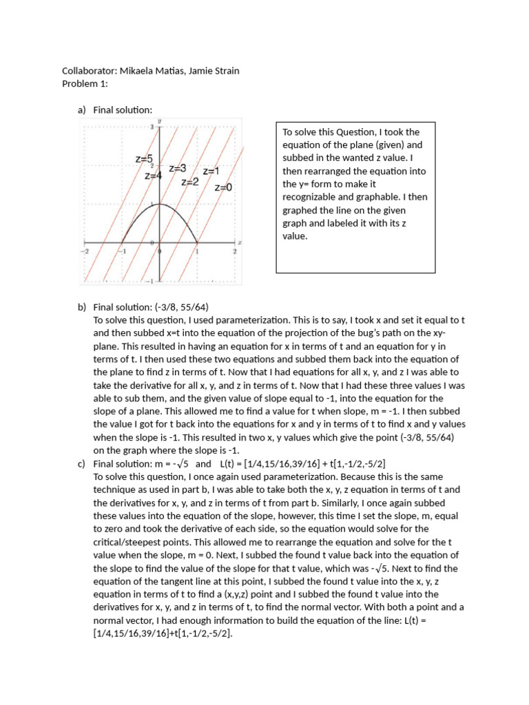 Vector Analysis and Parameterization | PDF | Derivative | Slope