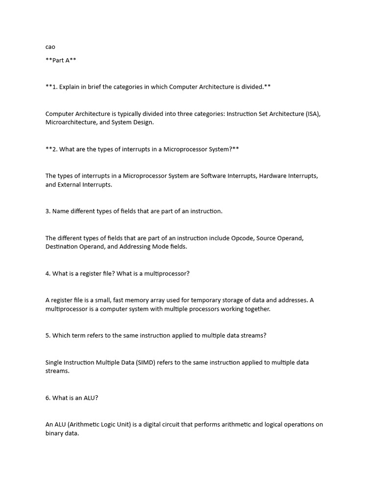 cao | PDF | Assembly Language | Central Processing Unit