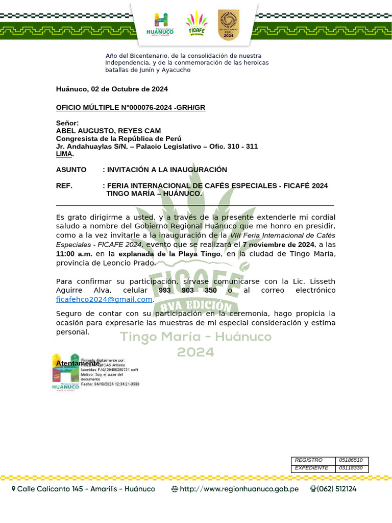 Abel Augusto Reyes Cam - Huanuco | PDF | Perú | América del Sur