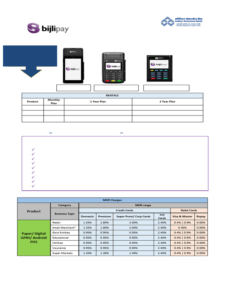 Bijlipay Iob Commercials 250822 | PDF | Point Of Sale | Financial ...