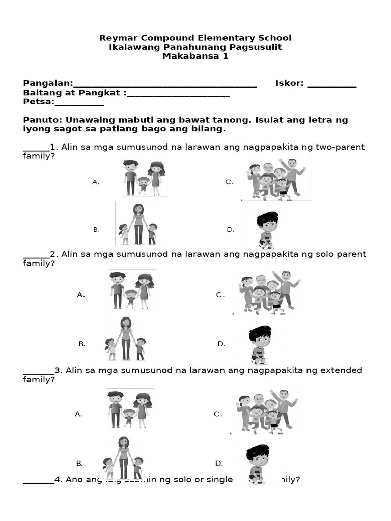 Makabansa 1 2ND Grading Test | PDF