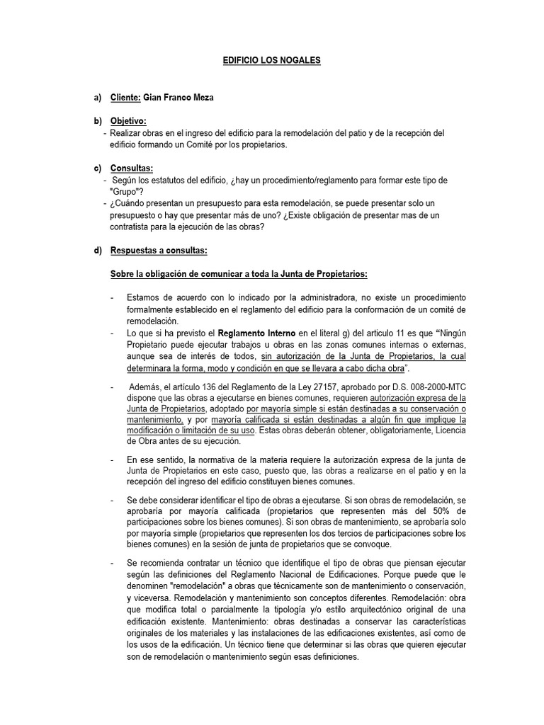 Edificio Los Nogales | PDF | Presupuesto | Regulación