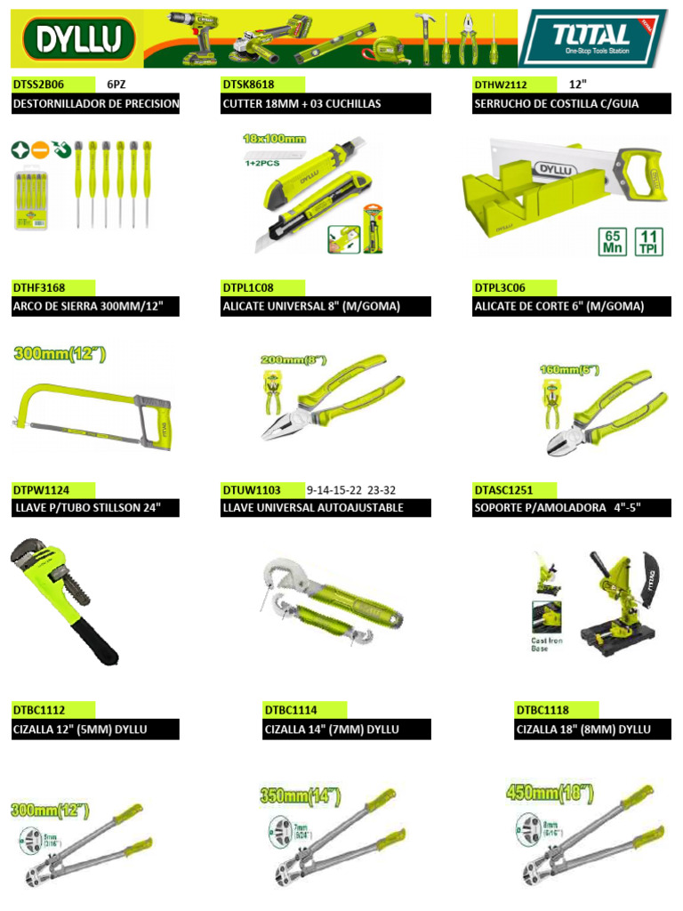Catalogo Dyllu 2024-2025 | PDF | Herramientas