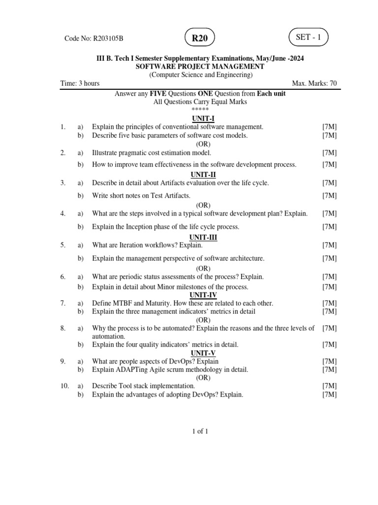 SPM Previous Question Papers | PDF | Software Development Process ...