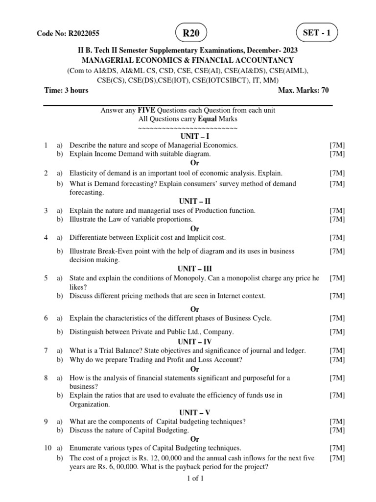 MEFA Previous Question Papers | PDF | Demand | Supply (Economics)