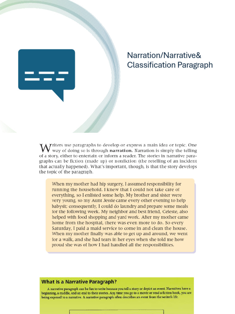 Tugas Narration and Classification | PDF