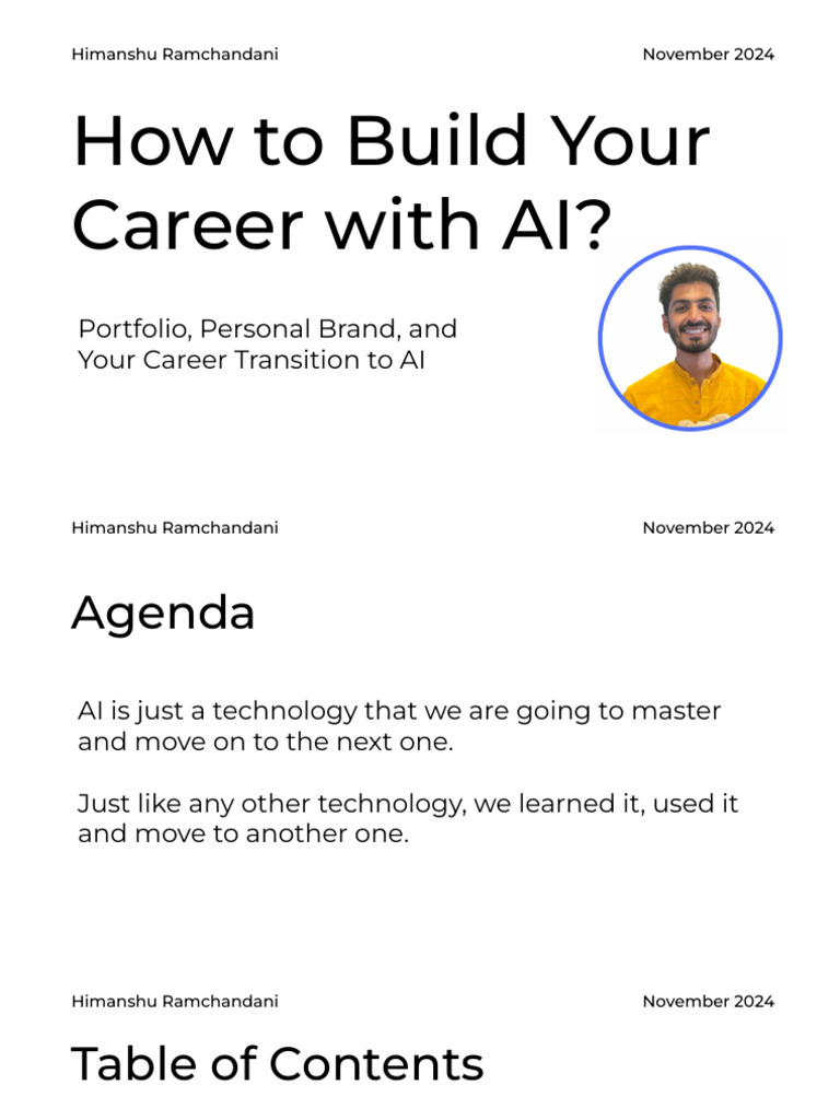 Career With AI - Himanshu Ramchandani | PDF