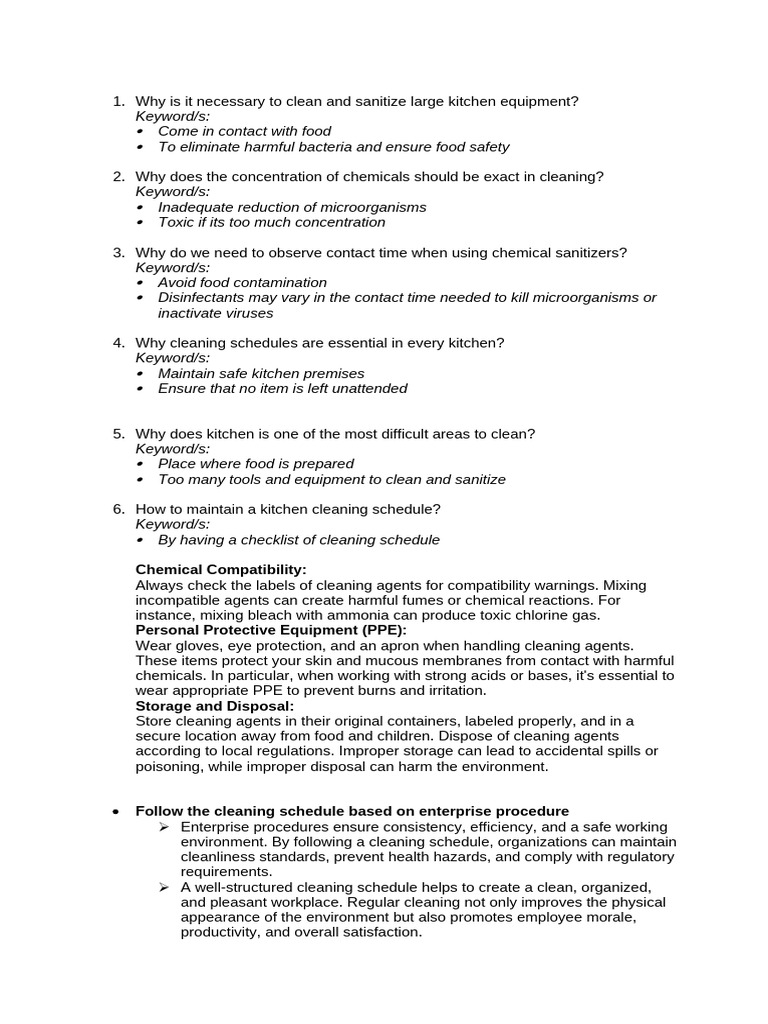 Tle Notes Grade 9: 1ST Quarter | PDF | Disinfectant | Safety