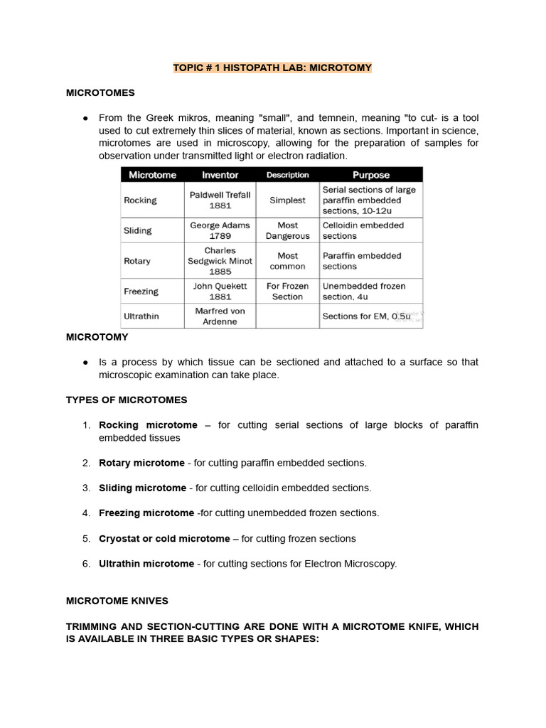 Histopath Lab Reviewer | PDF | Materials | Tools