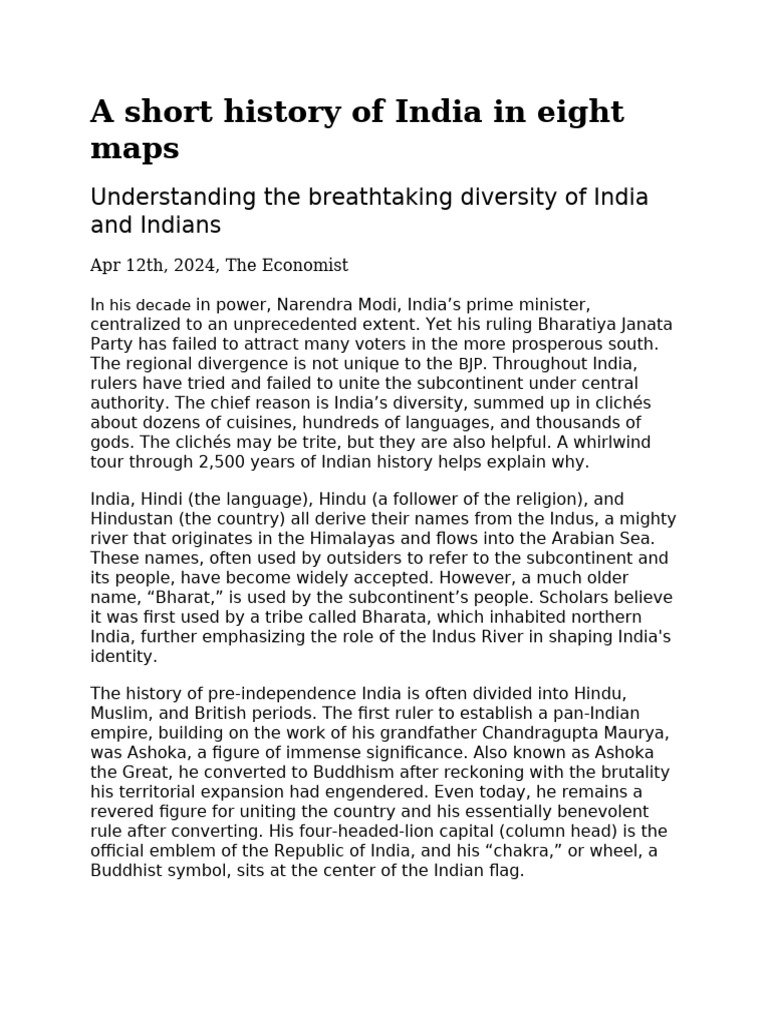 A Short History of India | PDF | Mughal Empire | Asia