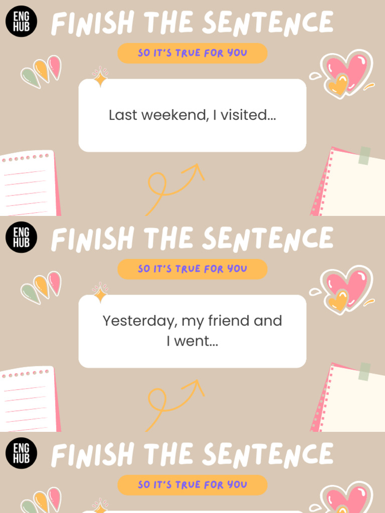 A1 Finish The Sentence Past SImple | PDF