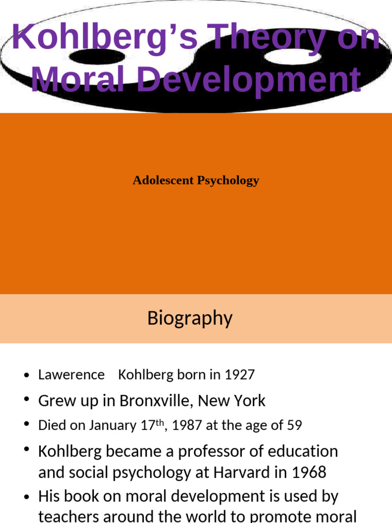 Kohlberg's Theory On Moral Development | PDF | Psychological Concepts ...