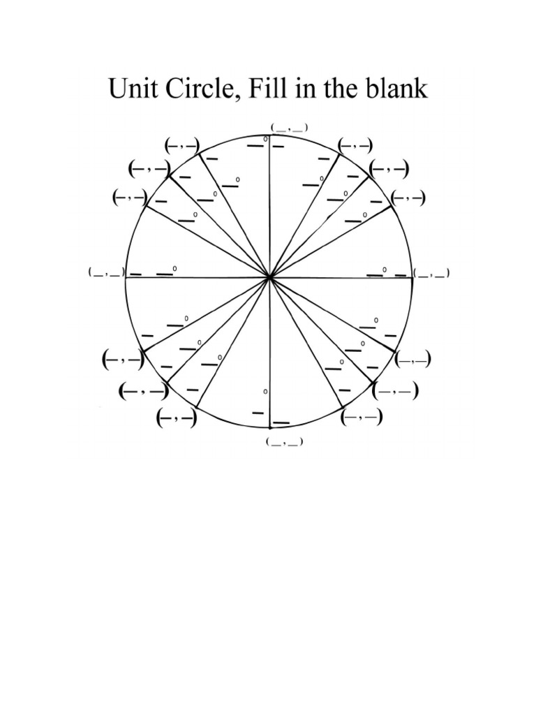 Unit Circle Template PDF | PDF