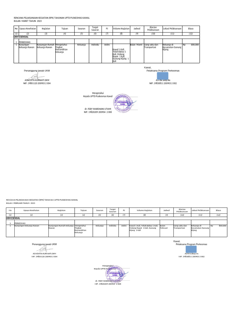 RPK 2023 Bulanan | PDF
