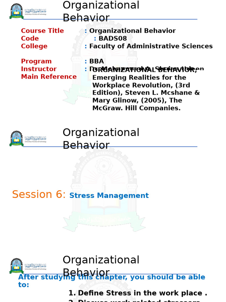OB_6 | PDF | Stress (Biology) | Psychology