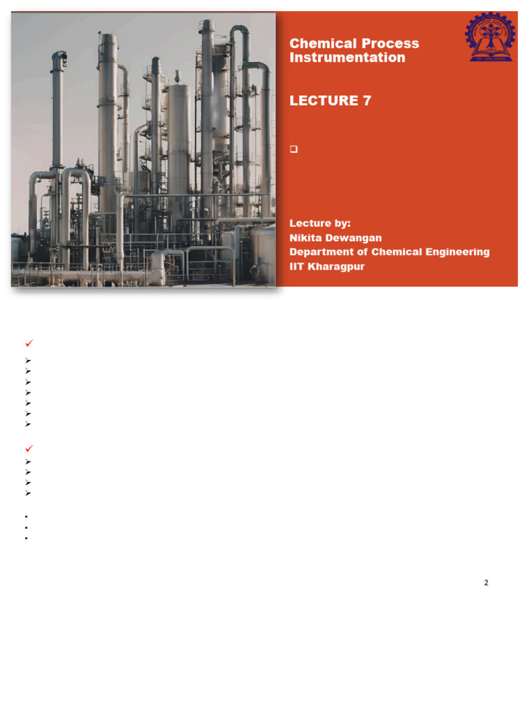 Chemical Process Instrumentation - Lecture 7 | PDF | Pressure ...
