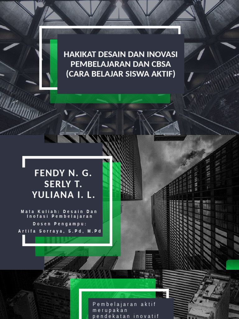 Hakikat Desain Dan Inovasi Pembelajaran Dan Cbsa | PDF | Karier & Perkembangan