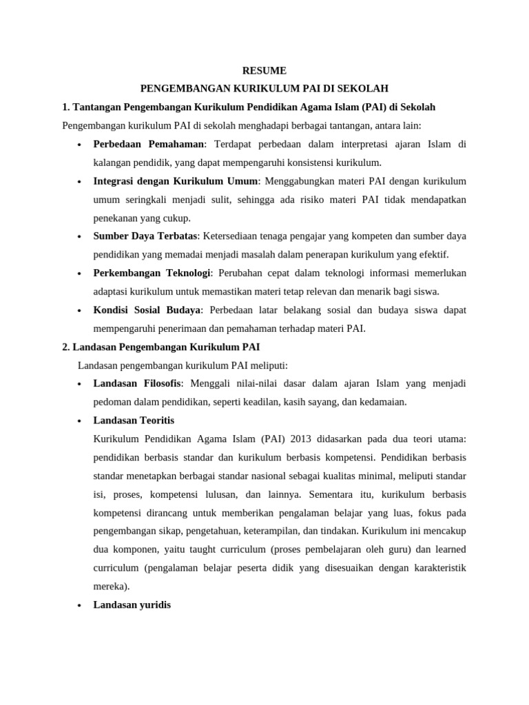 Resume KB 4 Struktur Keilmuan Pai | PDF | Karier & Perkembangan