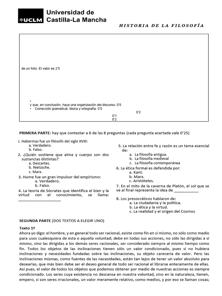 Historia de La Filosofia Evau | PDF | Immanuel Kant | Verdad