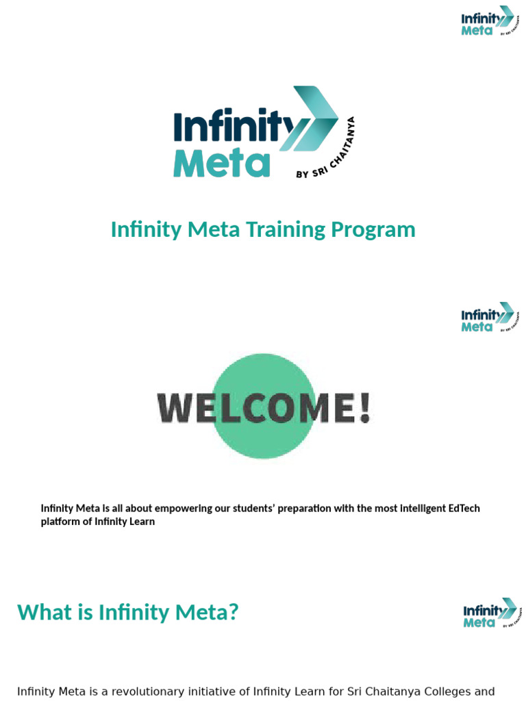 Infinity Meta EdTech Training Program | PDF | Cyberspace | Computing
