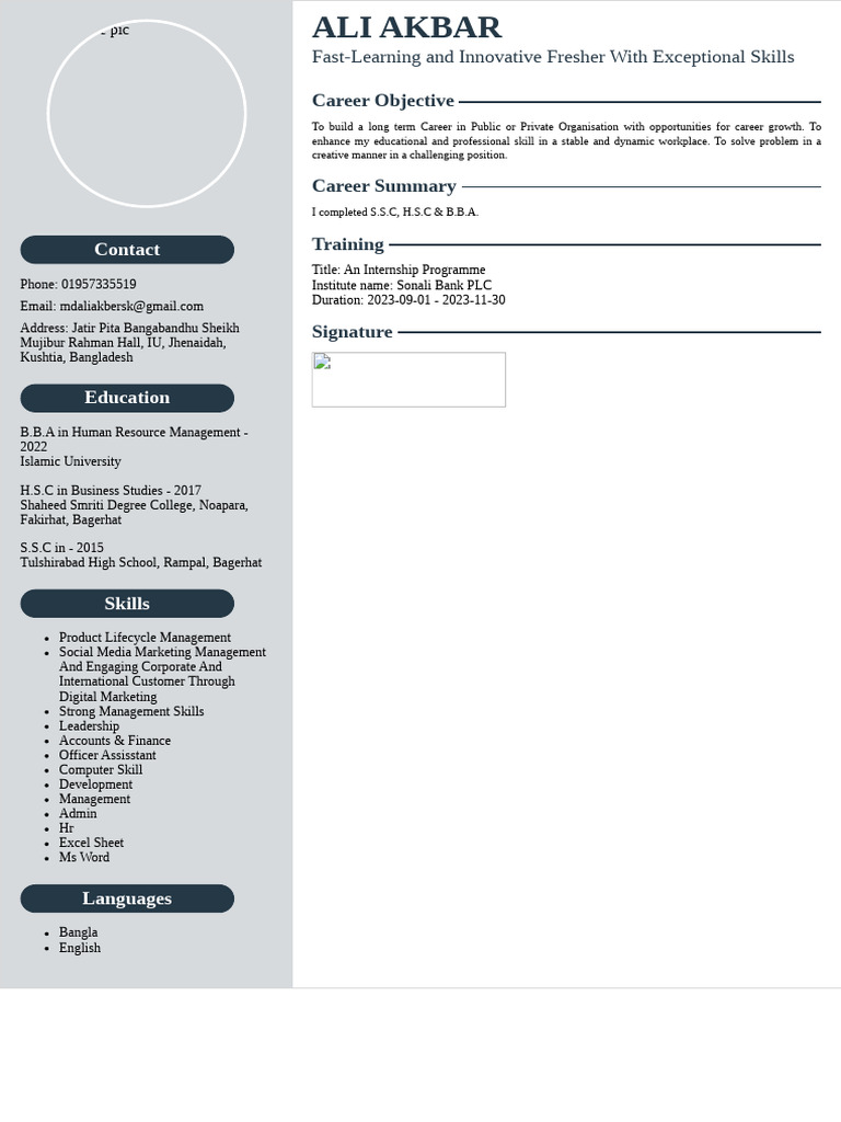 Ali Akbar | PDF | Career & Growth | Self-Improvement