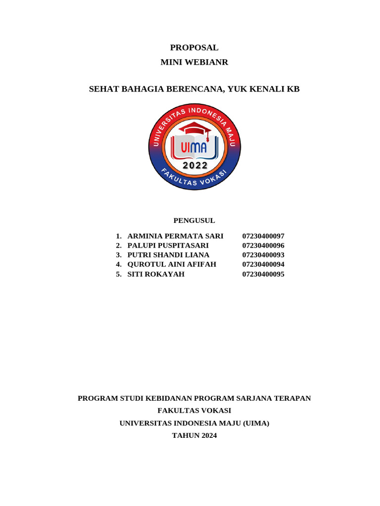 TEMPLATE - PROPOSAL MINI WEBINAR 28 Agustus 2024 | PDF