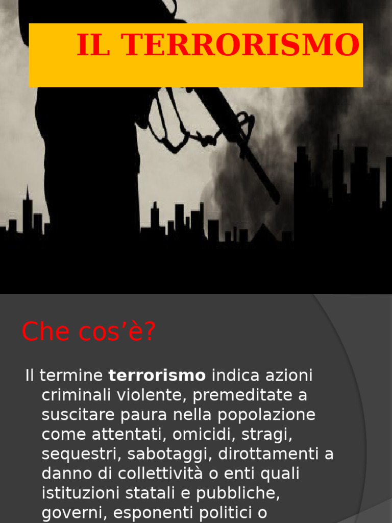 Il Terrorismo | PDF